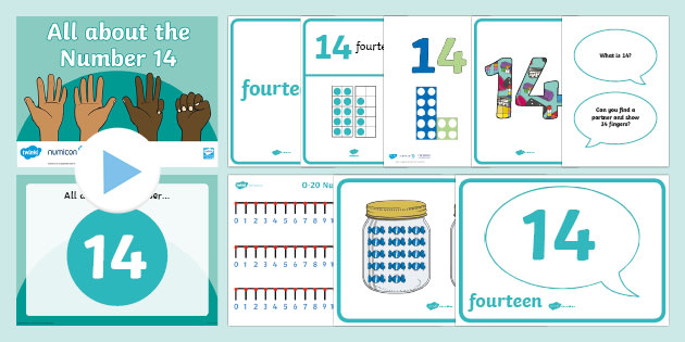 All About Number 14 Resource Pack (Includes Numicon Shapes)